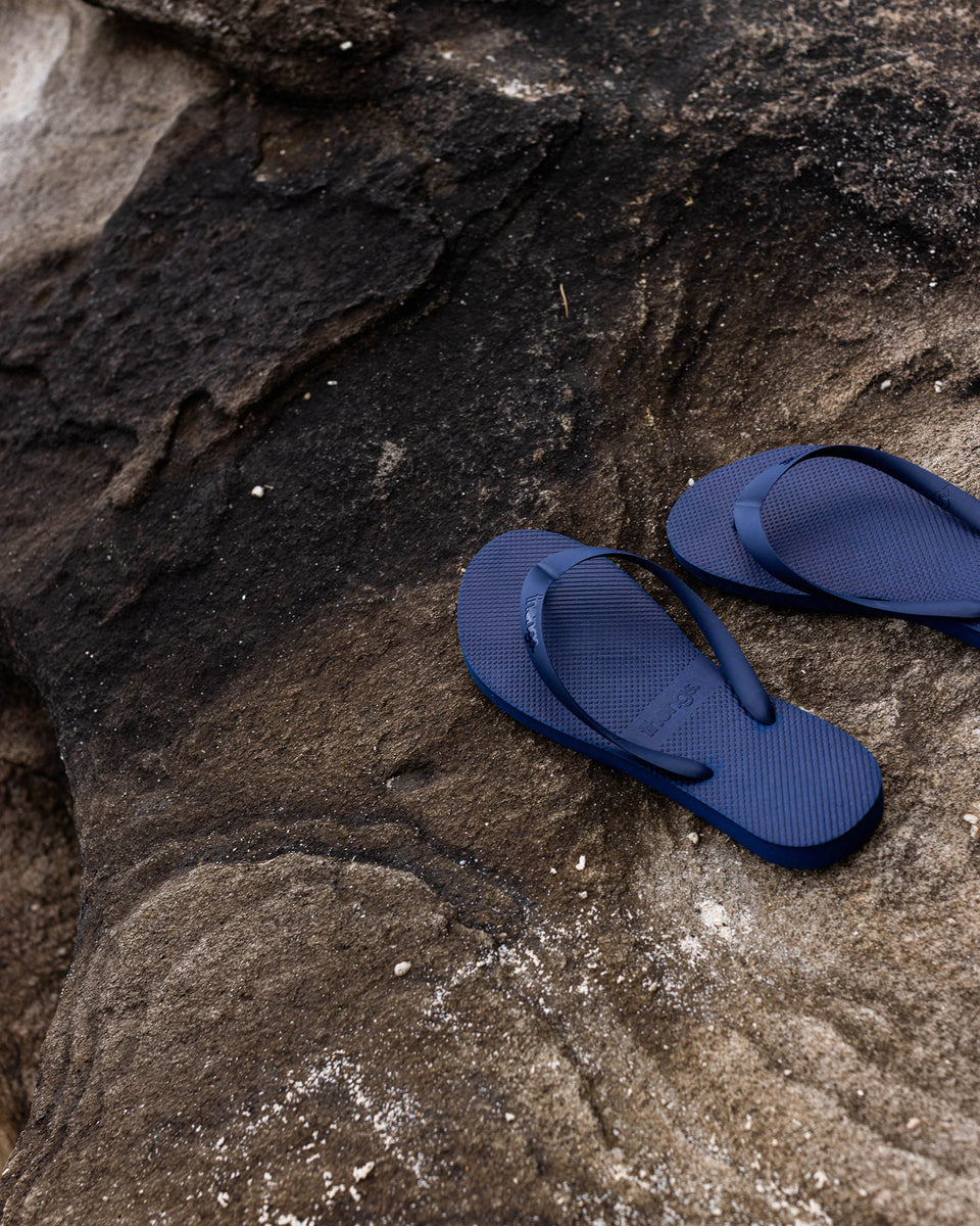Mens Navy Blue Thongs - Tasman Sea Blue – Thongs Australia